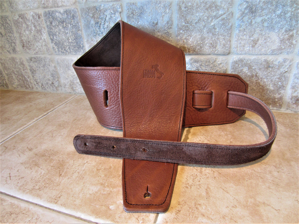 4 Inch Wide Acorn Leather Guitar Straps – Italia Leather Straps