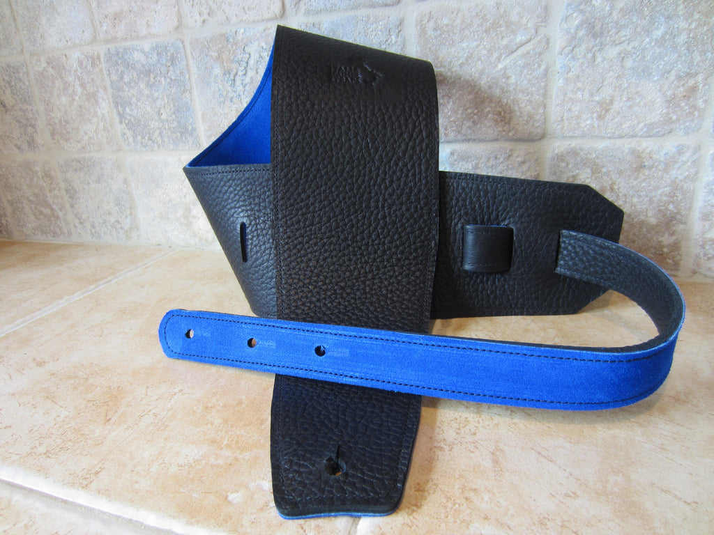 4 Inch Wide Black Leather Guitar Straps – Italia Leather Straps